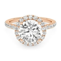 AFFY Halo Solitaire Engagement Rings For Women, 1.38 Carat (ctw) Lab ...