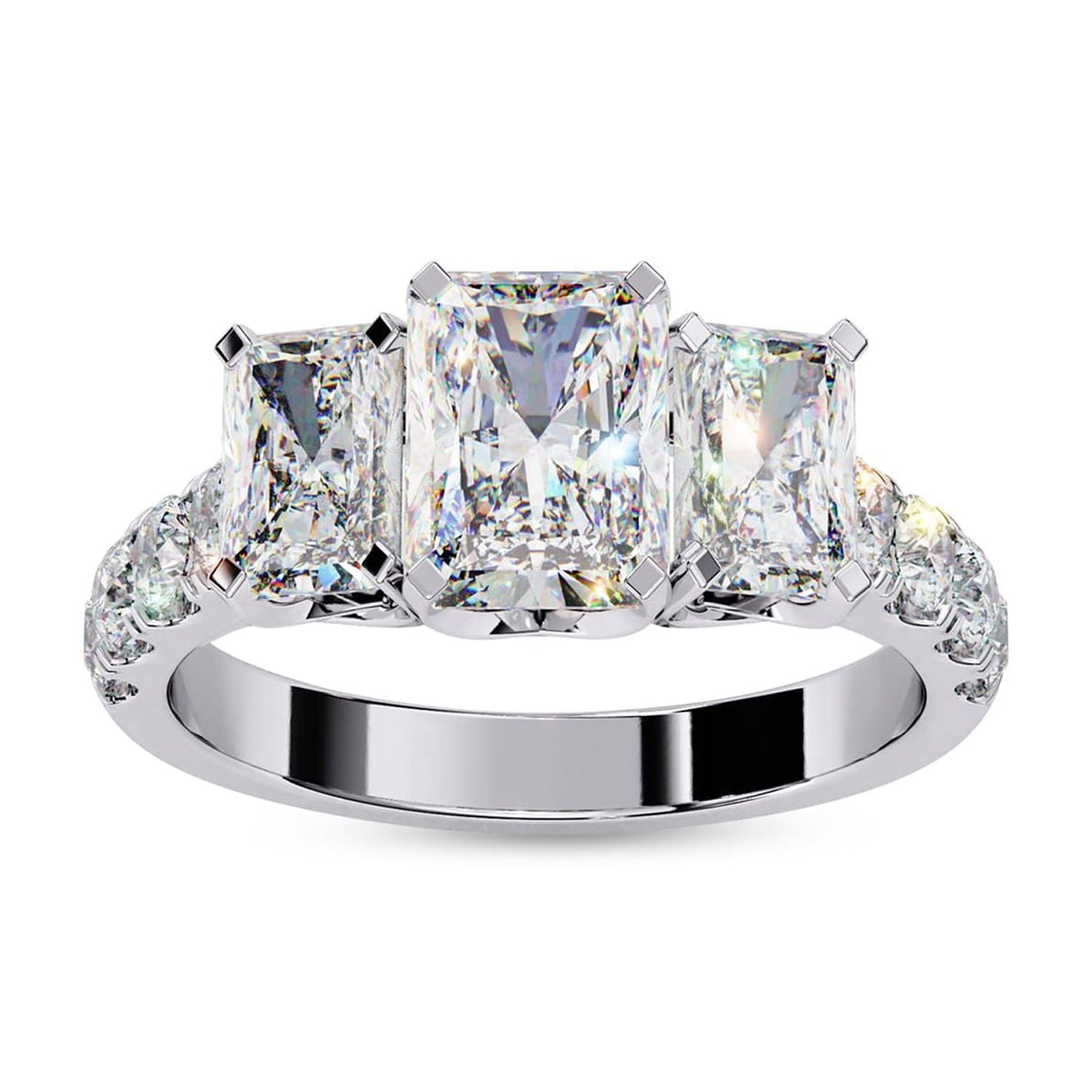 AFFY Solitaire Engagement Ring | Center 7X5MM Radiant Cut Lab Created ...