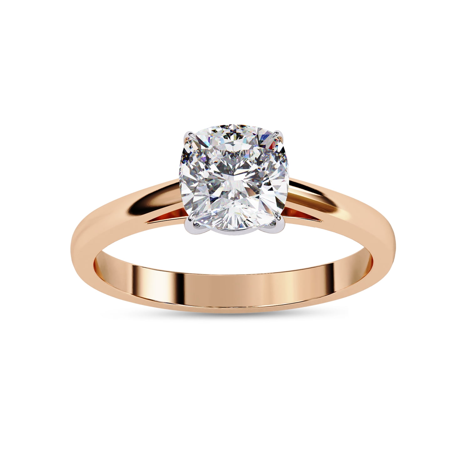 AFFY Solitaire Engagement Ring for Women, 1.40 Carat (ctw) Cushion Cut ...