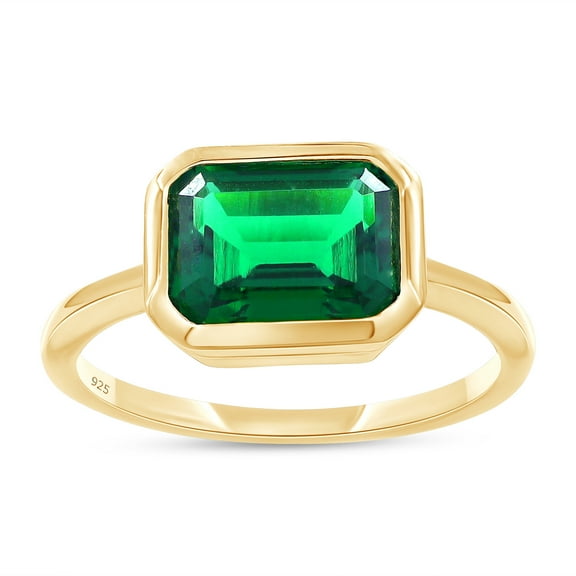 AFFY 3 Stone Engagement Ring for Her, 6X6MM Asscher Shape Zambian ...