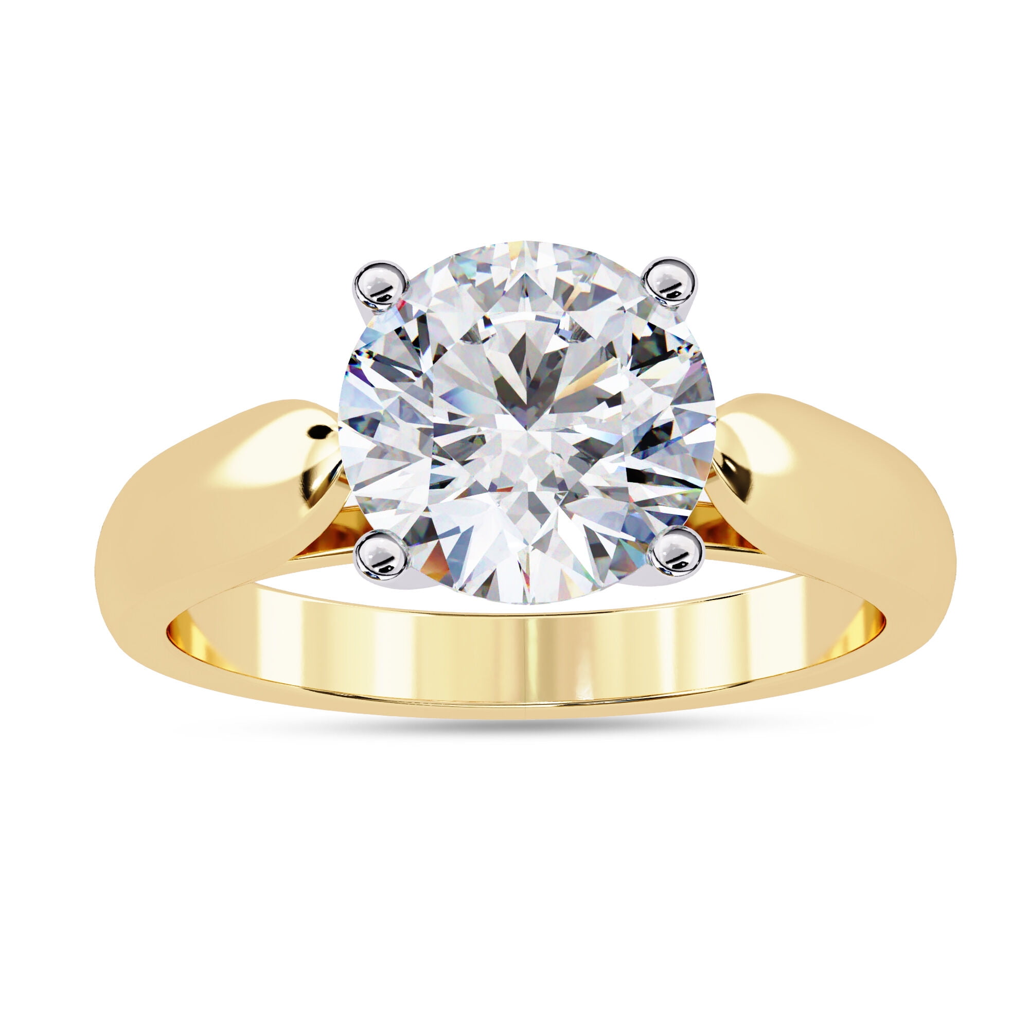 AFFY Solitaire Engagement Ring for Women | Center 8MM Round Cut Lab ...