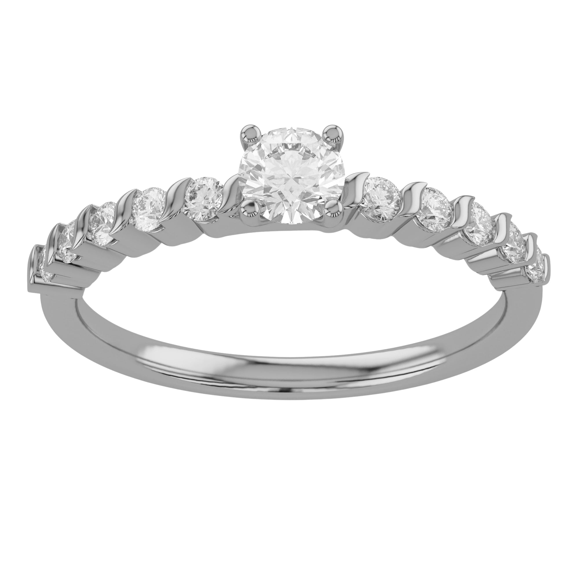AFFY Stackable Promise Ring for Women, 0.33 Carat (ctw) Round Lab Grown ...