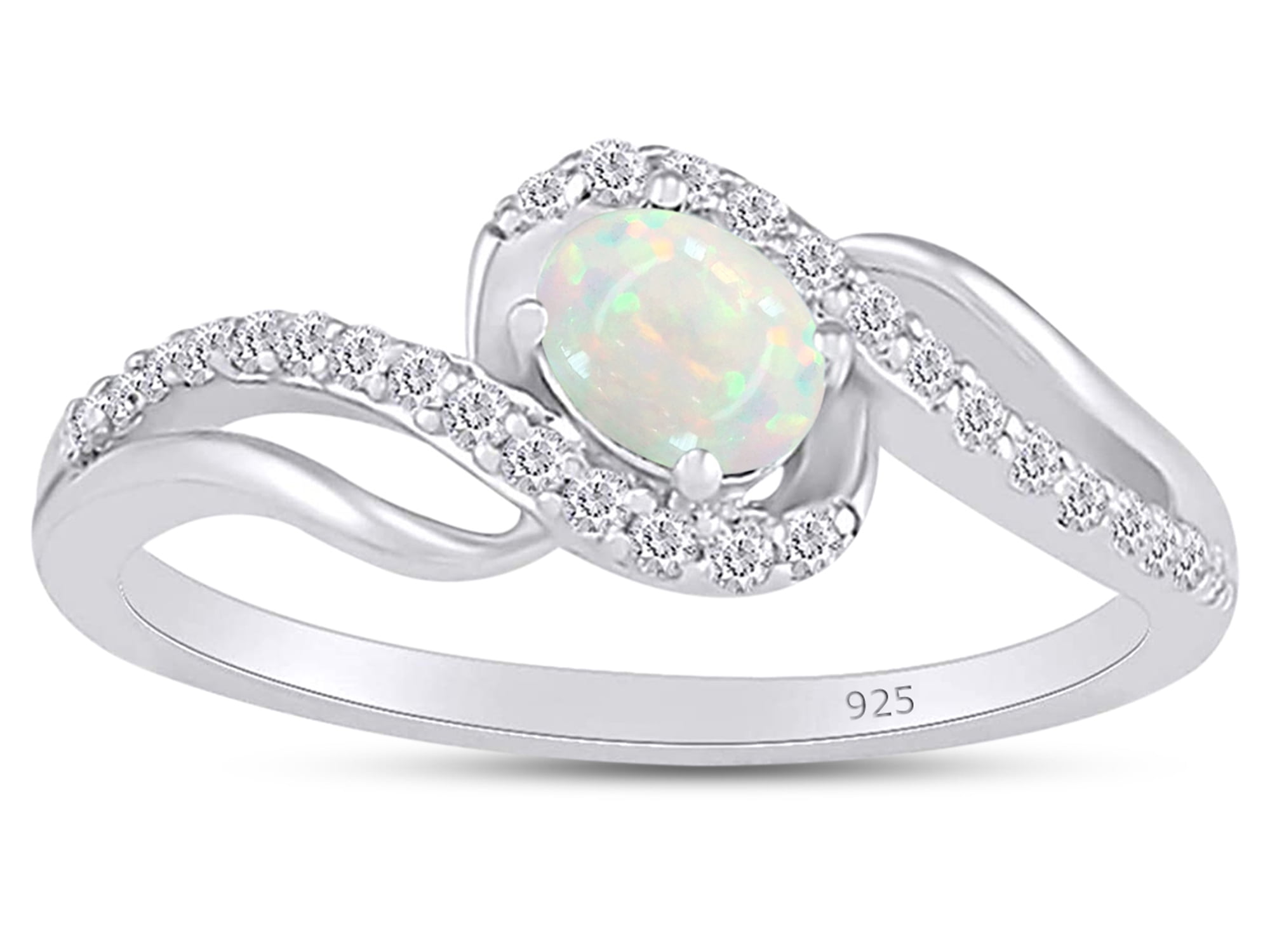 Lab Created White Sapphire Rings