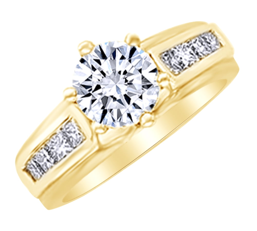 AFFY White Natural Diamond Wrap Enhancer Ring in 14k Yellow Gold (0.5 ...