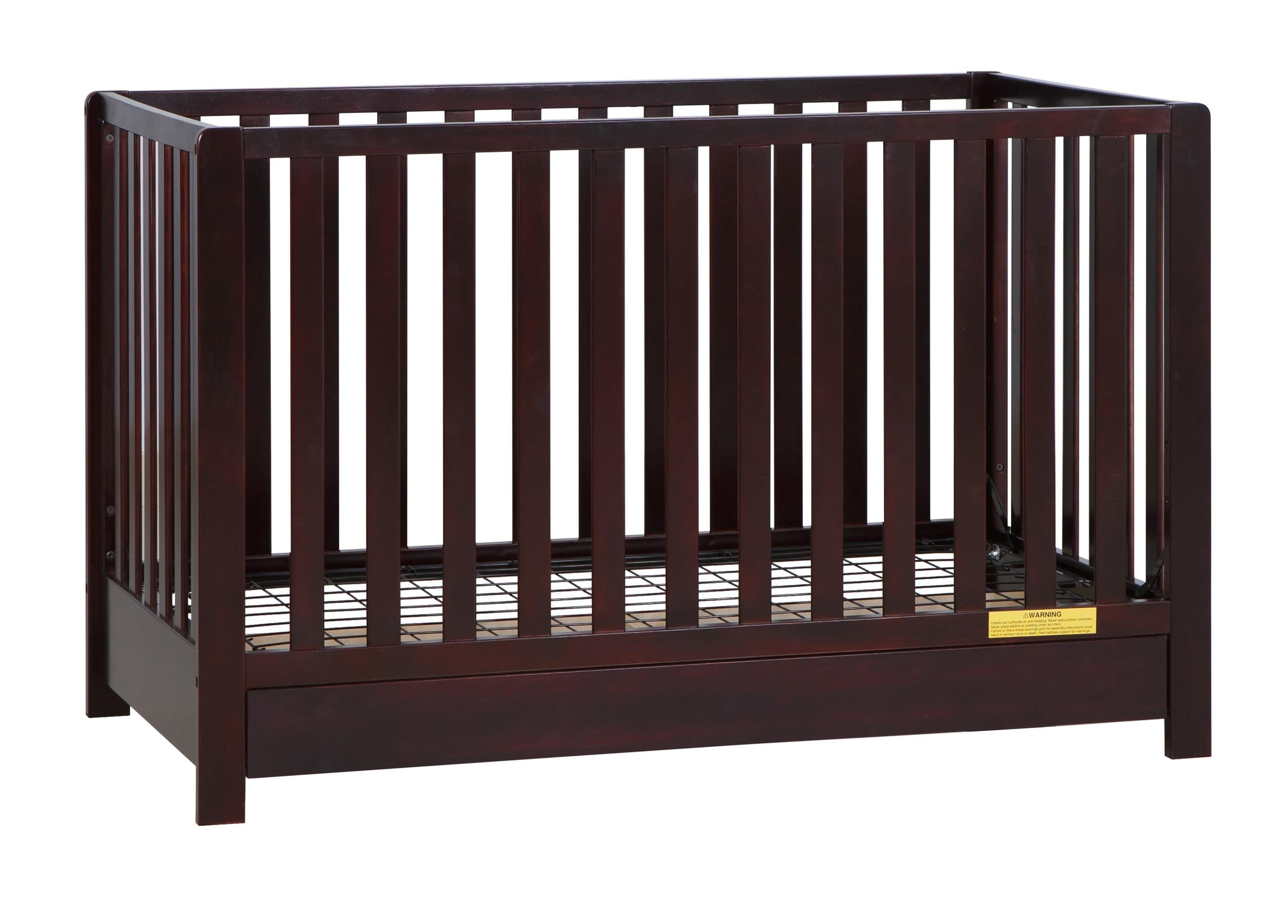 AFG Baby Furniture Emma 4-in-1 Convertible Crib with Drawer, Espresso ...