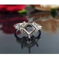 AFGEMSNJEWELLERY 7mm Princess Cut Semi Mount Ring Sterling Silver Unset ...