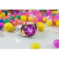 AFGEMSNJEWELLERY Round Pink Star Ruby Ring 925 Sterling Silver & Gemstone Men's Ring Gems ...