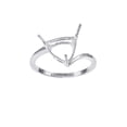 AFGEMSNJEWELLERY Trillion Cut 10x10mm Semi Mount Ring 925 Sterling ...