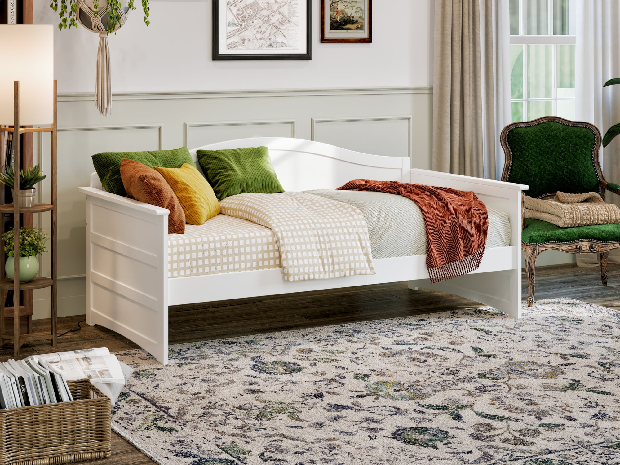 AFI Acadia Wood Twin Size Daybed Frame, White - Walmart.com