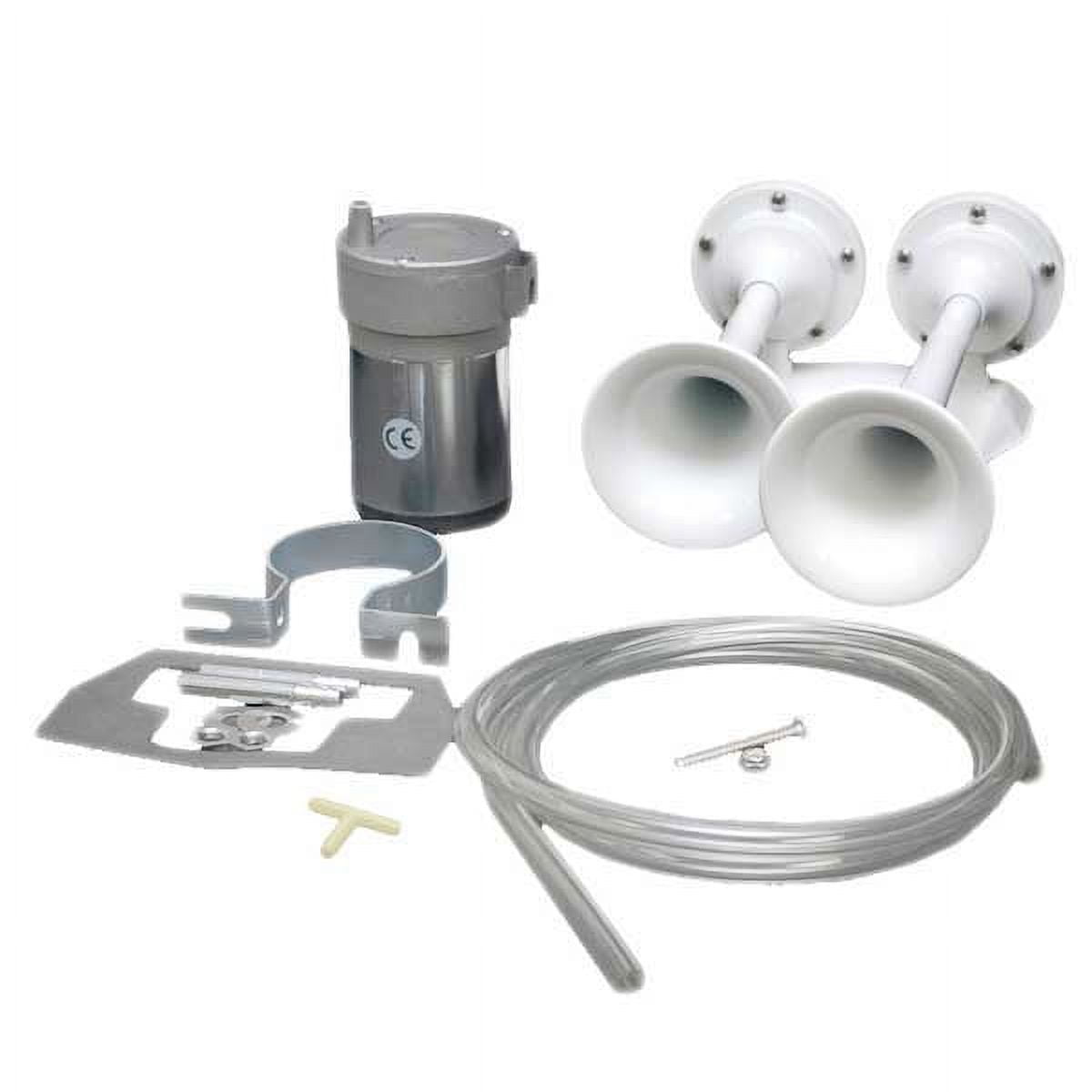AFI Marinco Full Blast Dual Air Horn Kit, Loud 12V Boat Horn, White ...