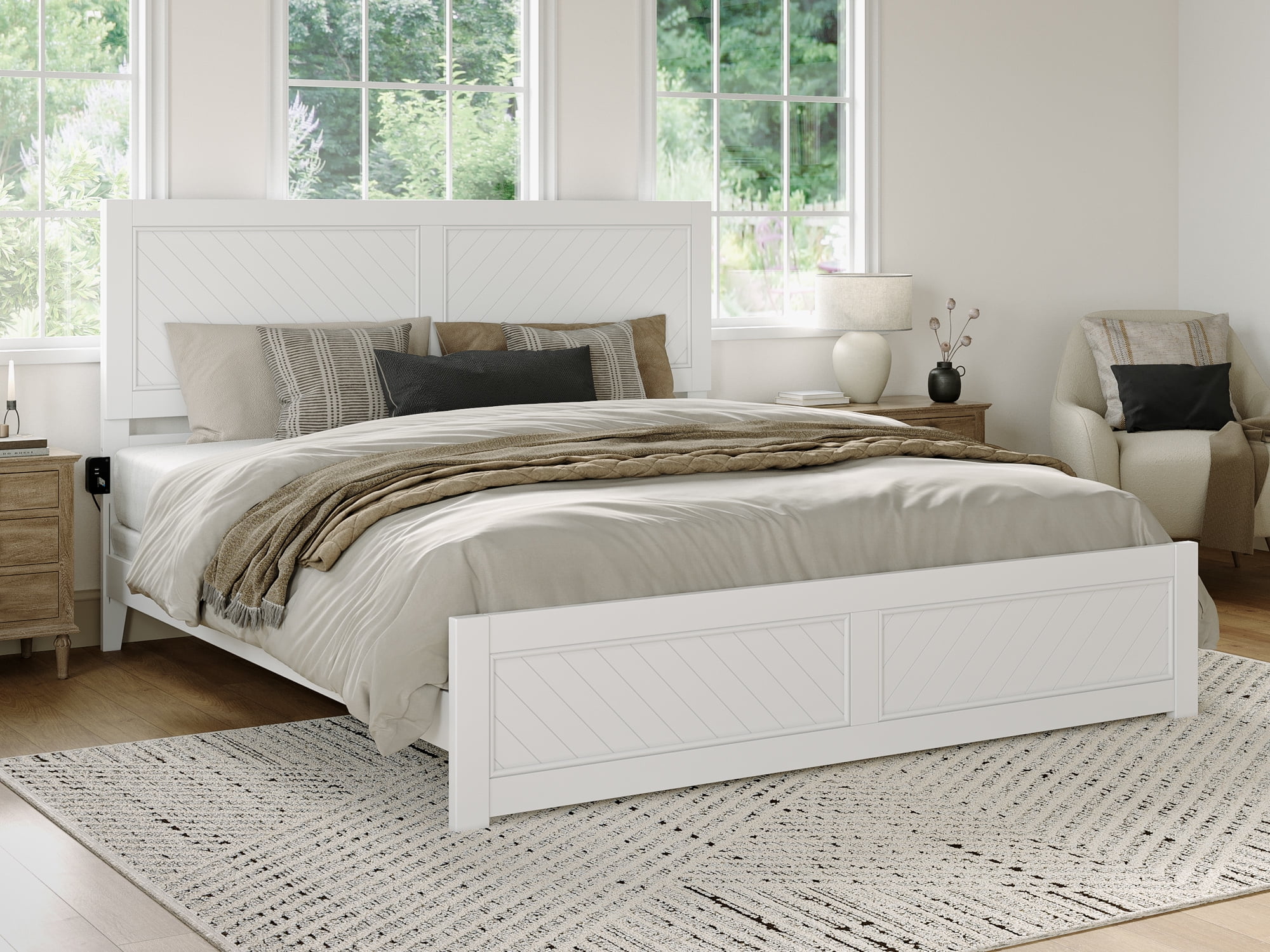 AFI Canyon Foundation Bed - Solid Wood - King Size - Walmart.com