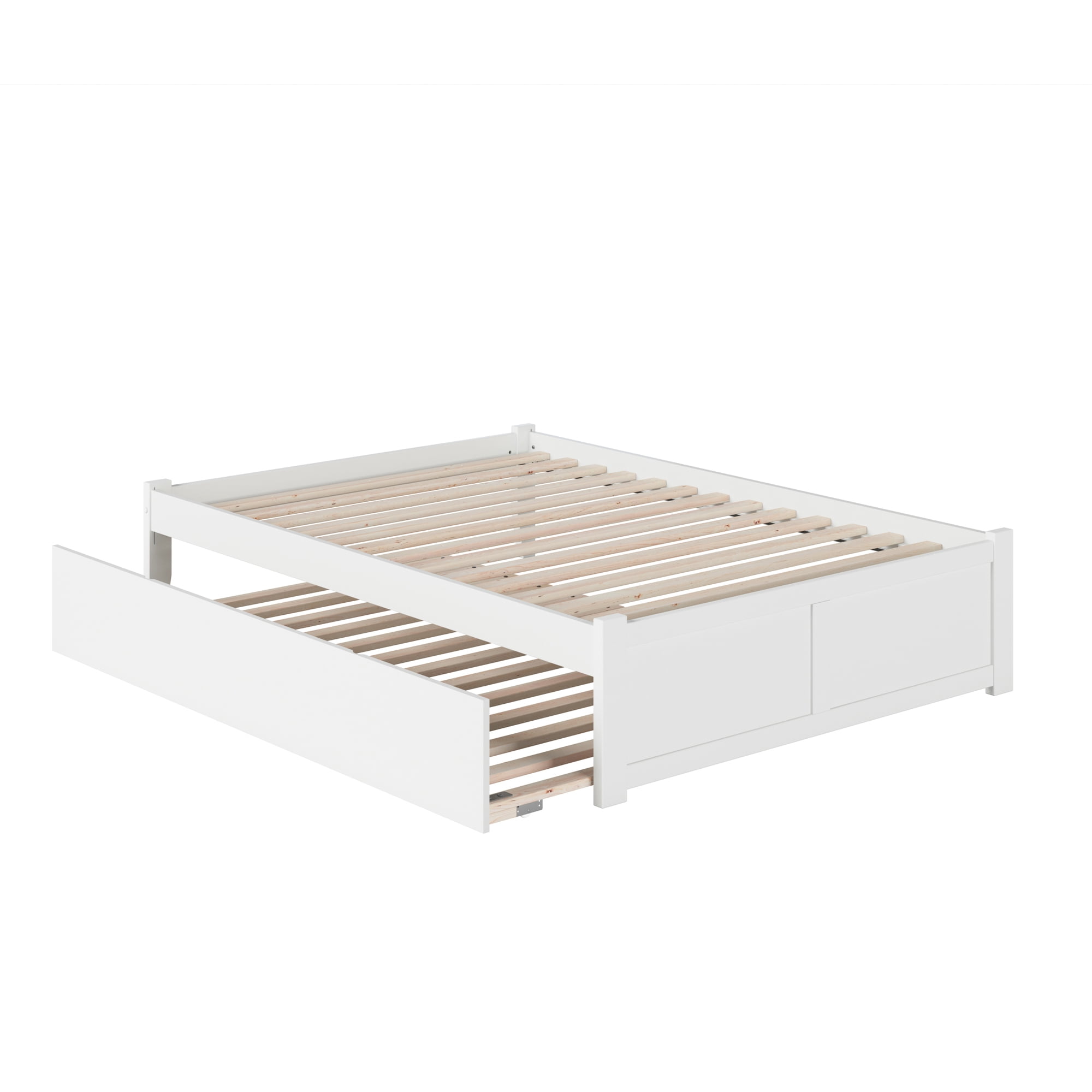 AFI Concord Full Solid Wood Platform Bed with Footboard & Full Trundle ...