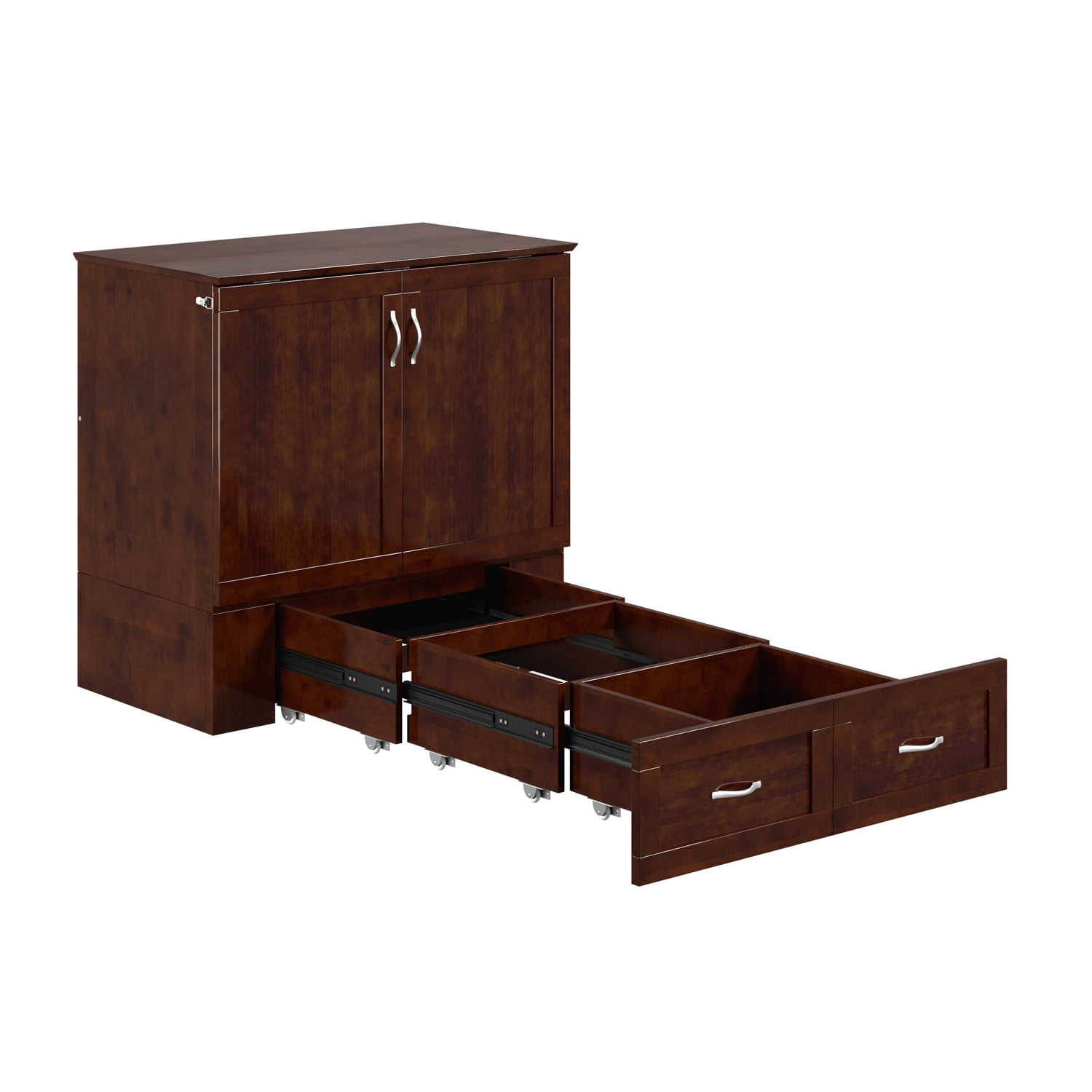 AFI Hamilton Twin XL Solid Wood Murphy Bed Chest with Built-In Charger ...