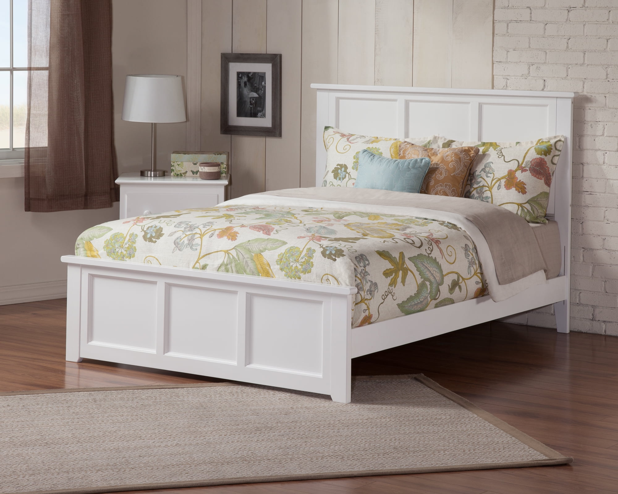AFI Madison Queen Solid Wood Platform Bed - Panel Design - Walmart.com