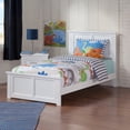 AFI Madison Twin Solid Wood Foundation Bed with Matching Headboard ...