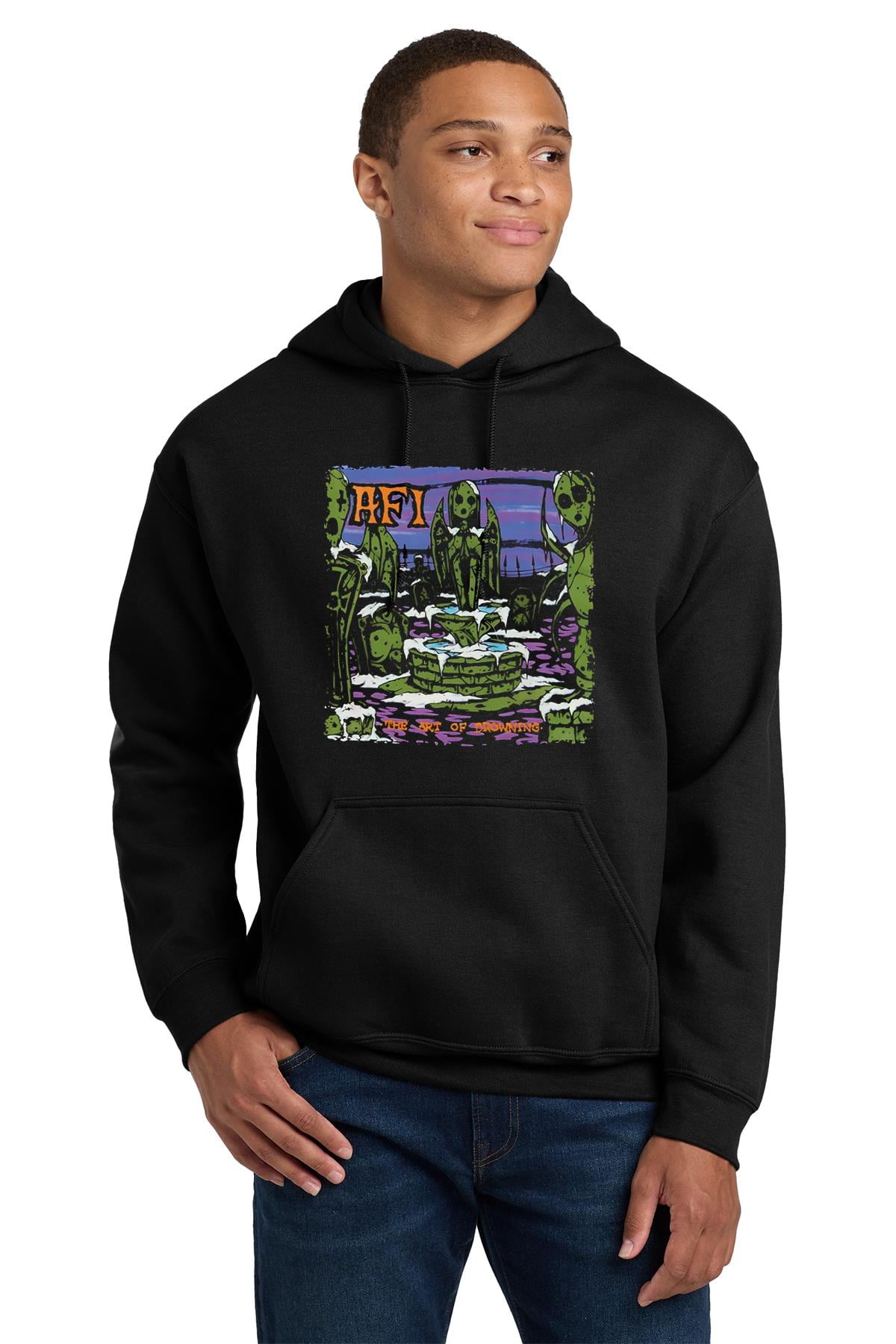 AFI Mens Art of Drowning Punk Rock Band Black Hoodie, for men & women ...