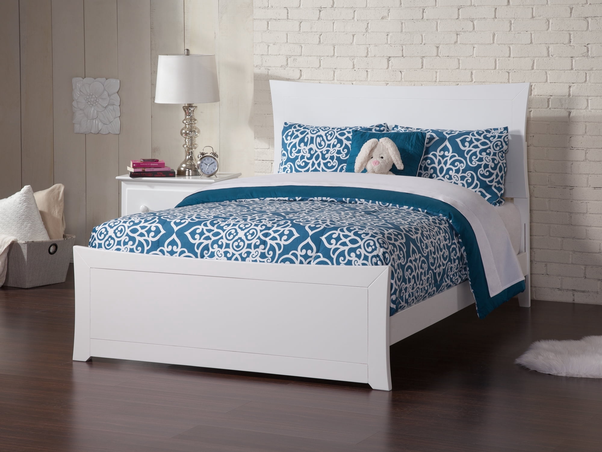 AFI Metro Full Wood Platform Bed Frame with Panel Headboard & Footboard ...