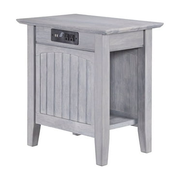 AFI Nantucket End Table with Charging Station, Driftwood - Walmart.com