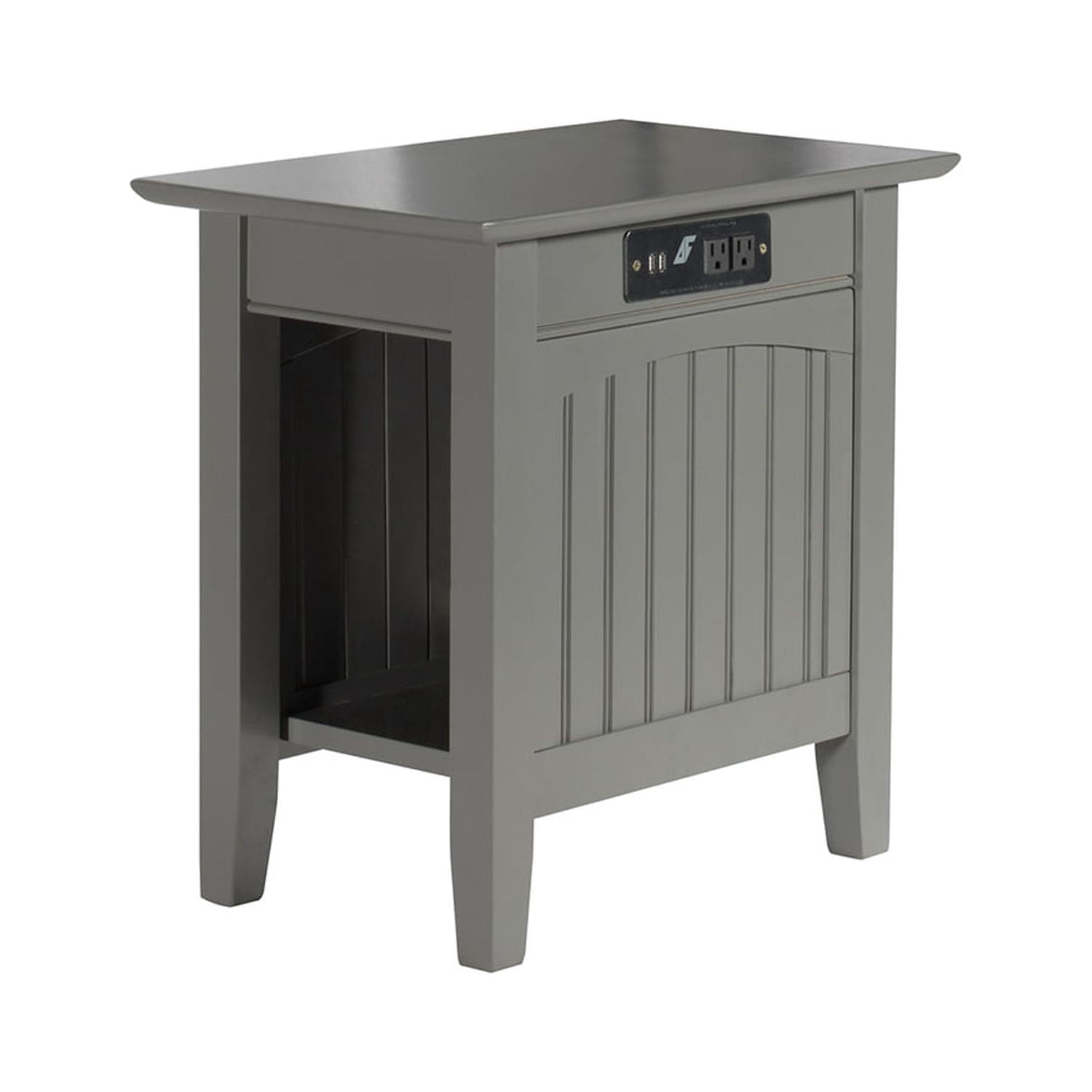 AFI Nantucket Chair Side Table with Charger Grey - Walmart.com