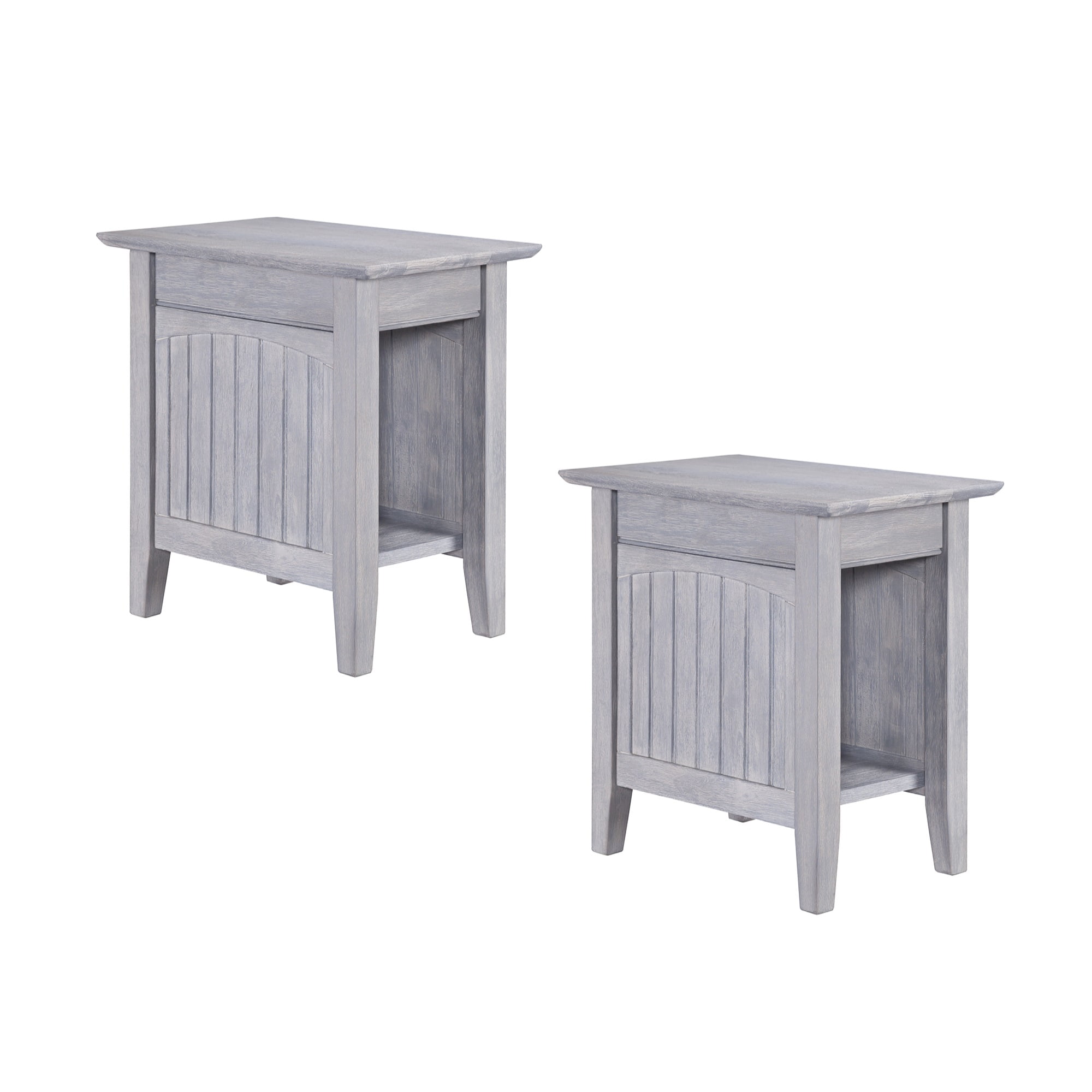 AFI Nantucket Solid Hardwood Side Table Set of 2 Driftwood - Walmart ...