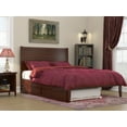 AFI NoHo 14" Queen Wood Platform Bed Frame with Twin-XL Trundle, Walnut ...