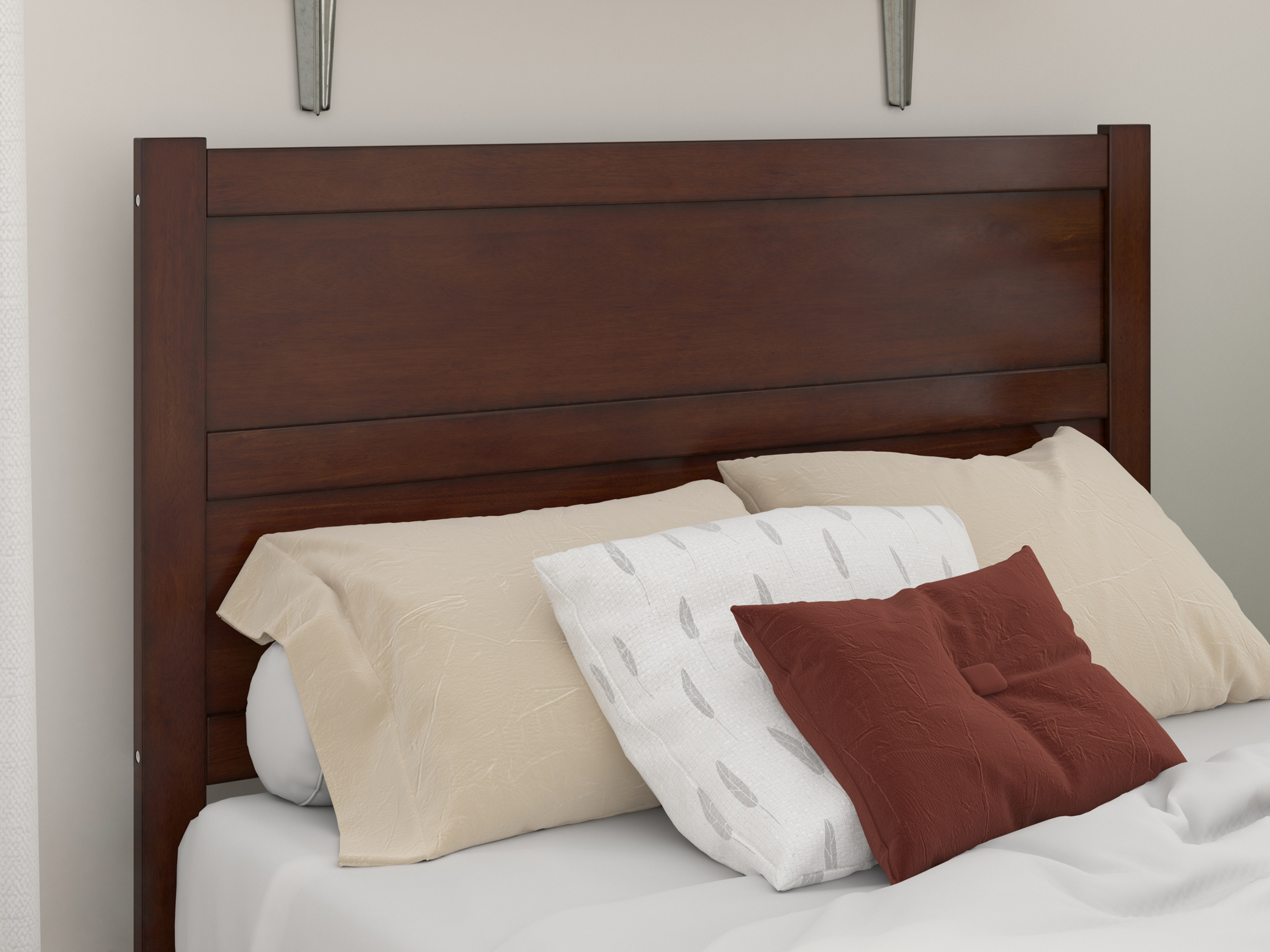 Nexera Full Size Panel Wood Headboard, Walnut - Walmart.com