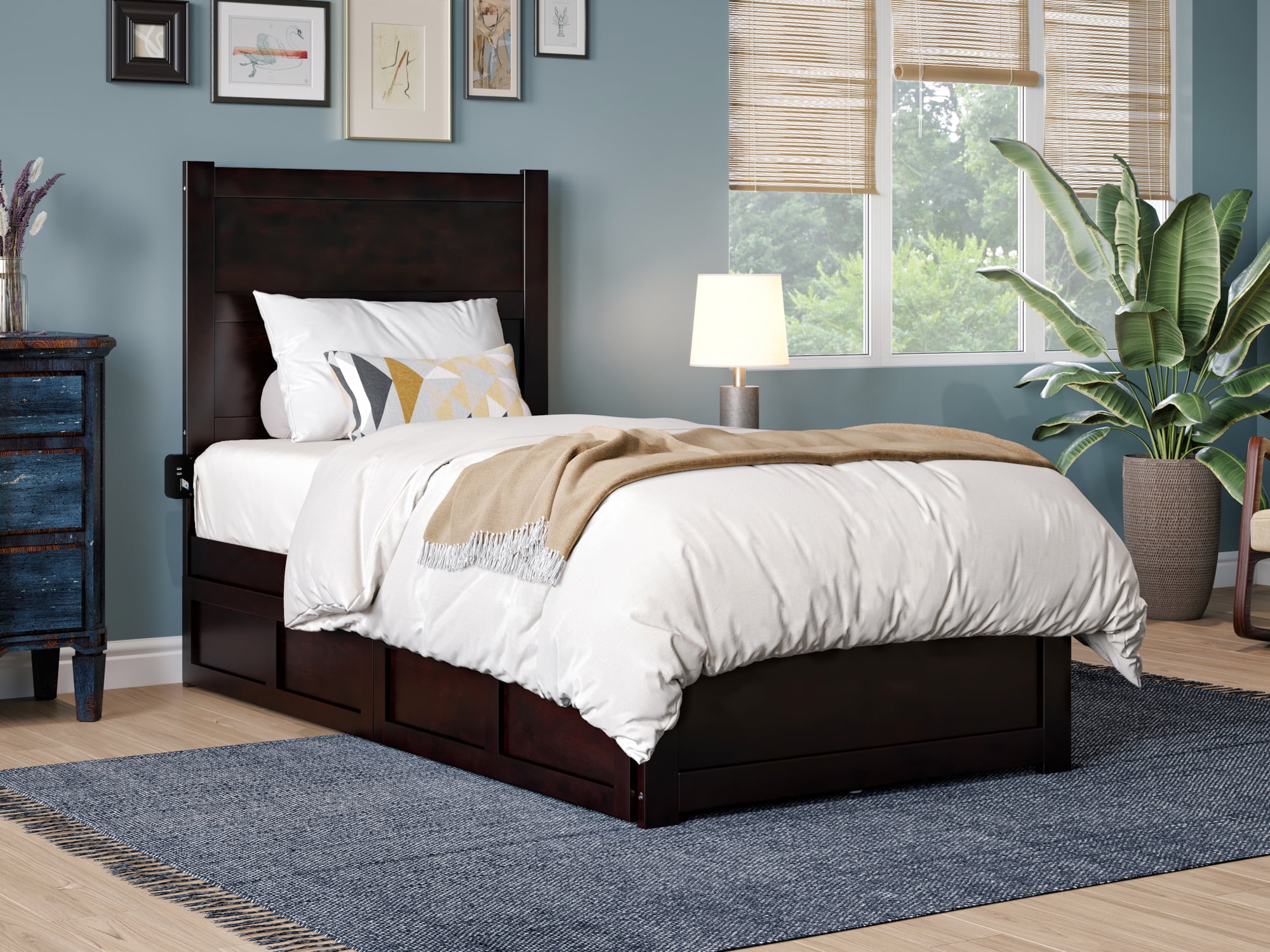 Free Shipping! AFI NoHo Twin Wood Platform Bed with Headboard ...