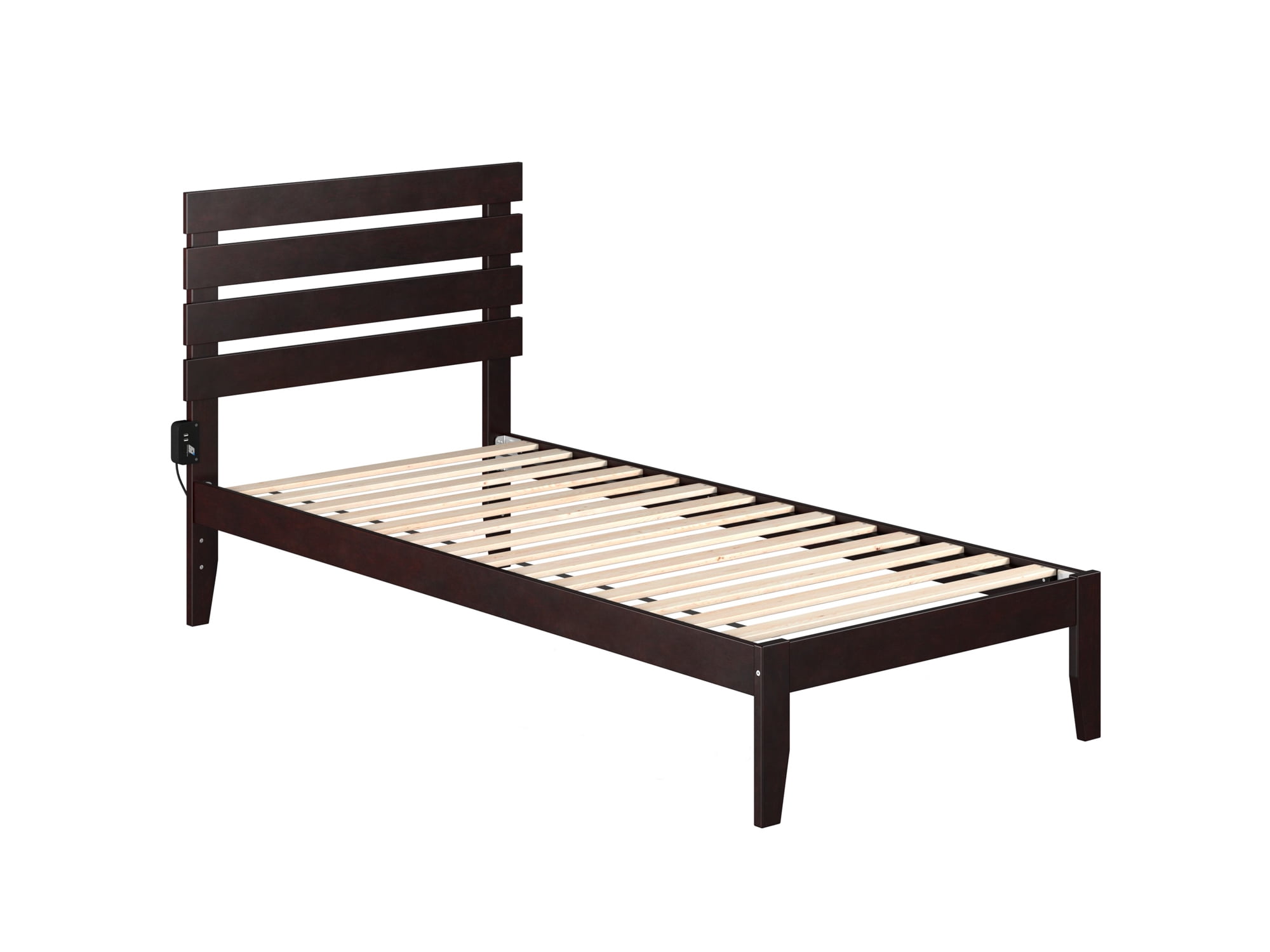 AFI Oxford 14" Twin XL Wood Platform Bed Frame with Modern Pallet ...
