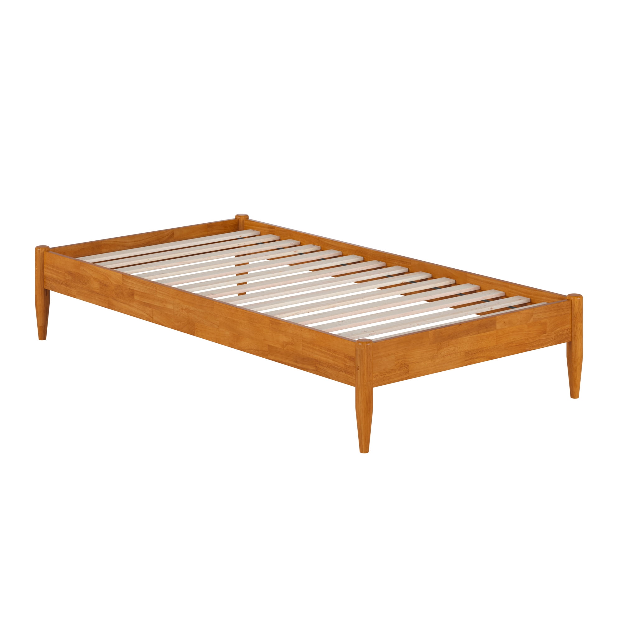 AFI Pasadena 12" Light Toffee Solid Wood Low Profile Platform Bed, Twin ...