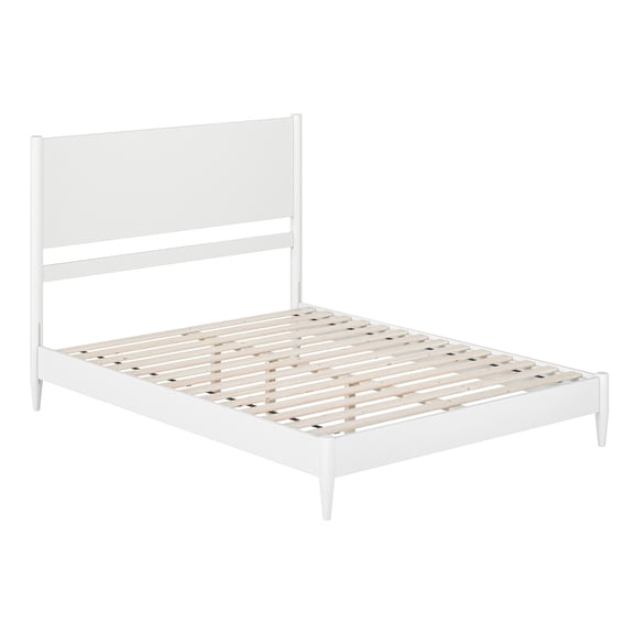 AFI Charlotte Queen Solid Wood Low Profile Platform Bed, Walnut ...