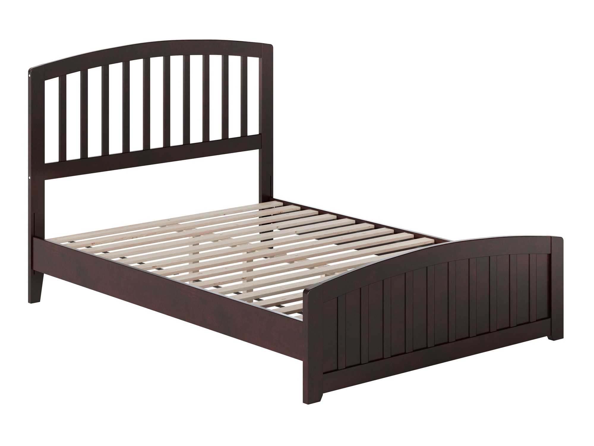 AFI Quincy Full Solid Wood Low Profile Platform Bed with Matching ...