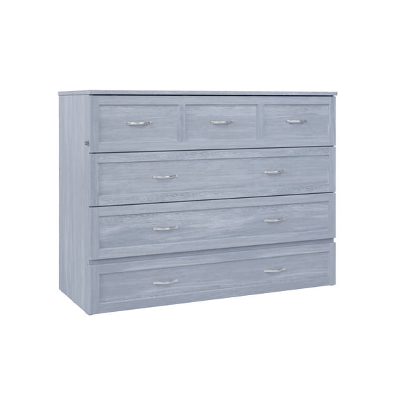 AFI Vivian Full Solid Wood Murphy Bed Chest with Drawer & Charger ...