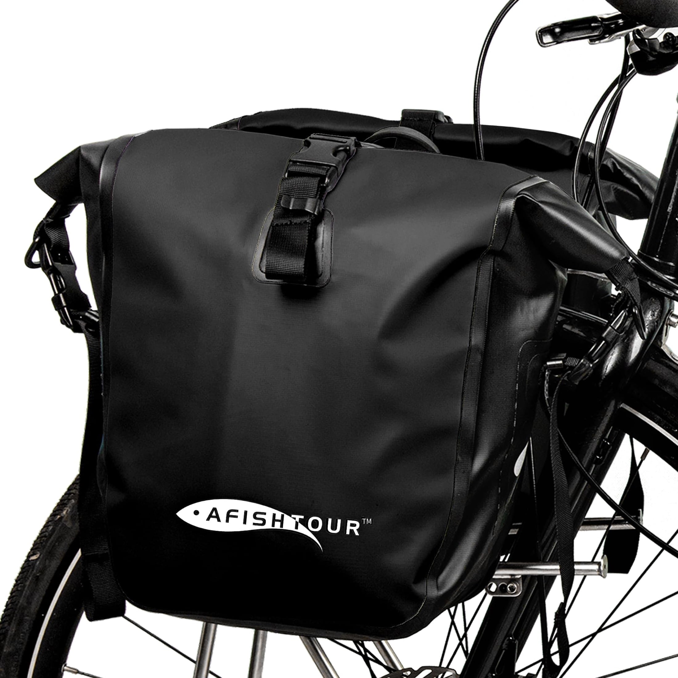 AFISHTOUR Waterproof Bike Panniers, 15L Bike Bags for Bicycles Rear ...