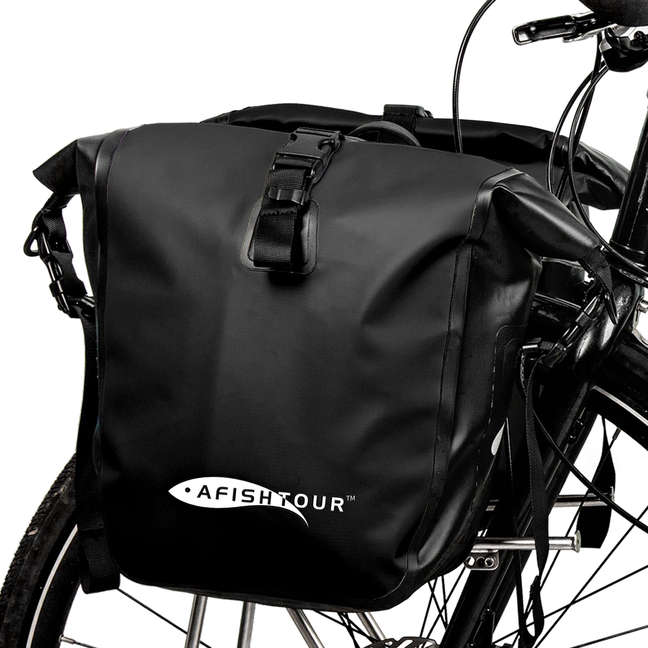 AFISHTOUR Waterproof Bike Panniers, 15L Bike Bags for Bicycles Rear ...