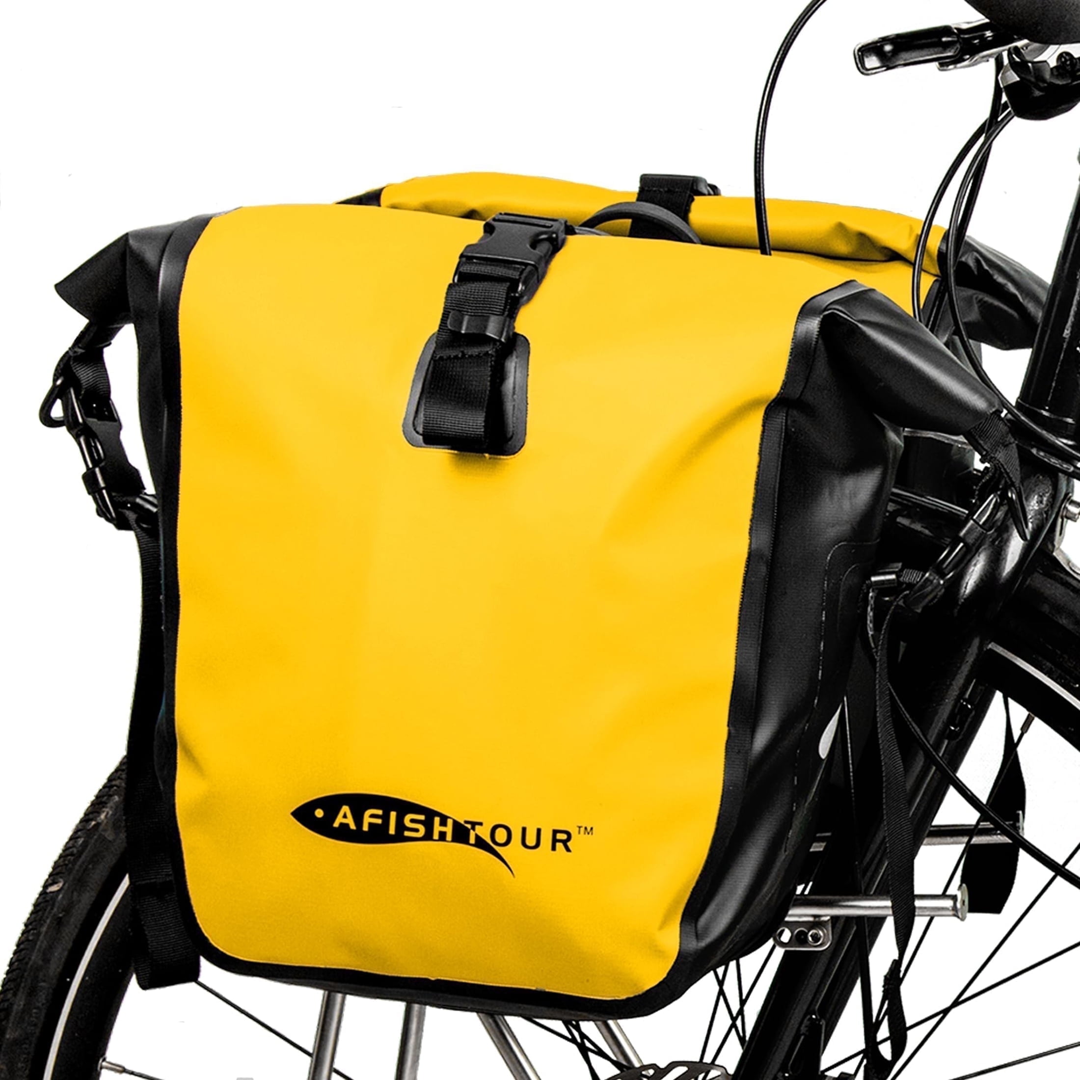 AFISHTOUR Waterproof Bike Panniers, 15L Bike Bags for Bicycles Rear ...