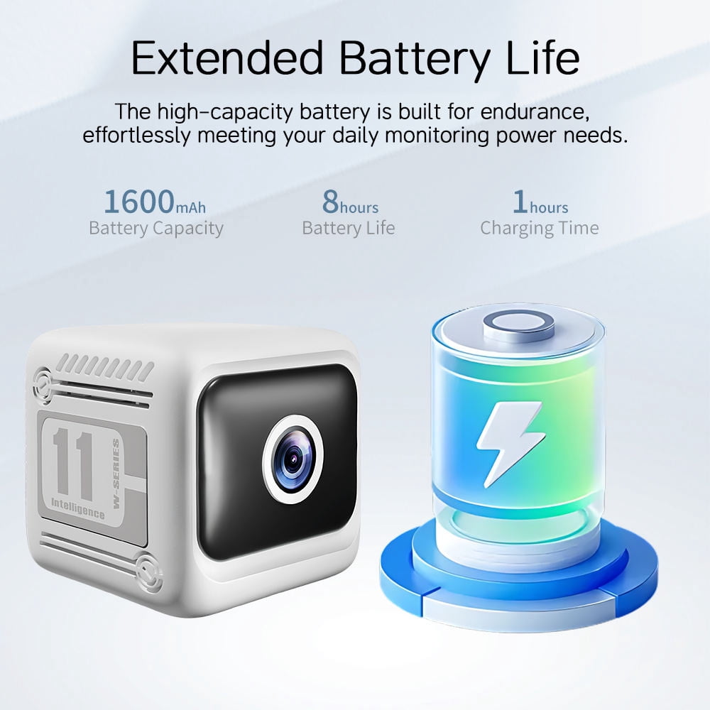 AFJAEAS Wireless Mini Security Camera, 1080p HD with 8-Hour Battery ...