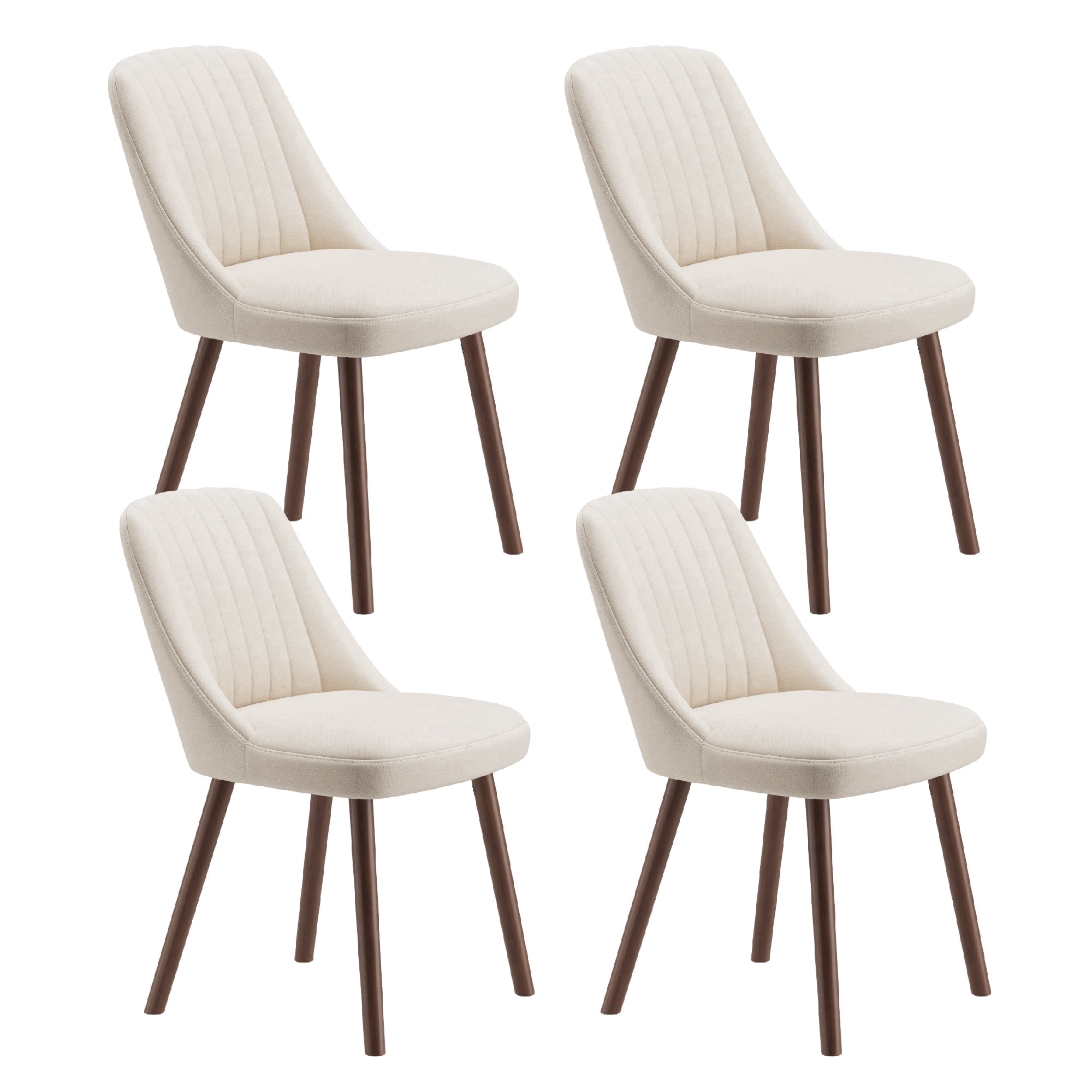 AFO Modern Dining Chairs Set of 4, Mid-Century Upholstered Kitchen Side ...