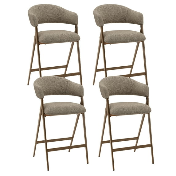 AFO Upholstered Bar Stools Set of 4, 26.5" Counter Height Chairs with ...