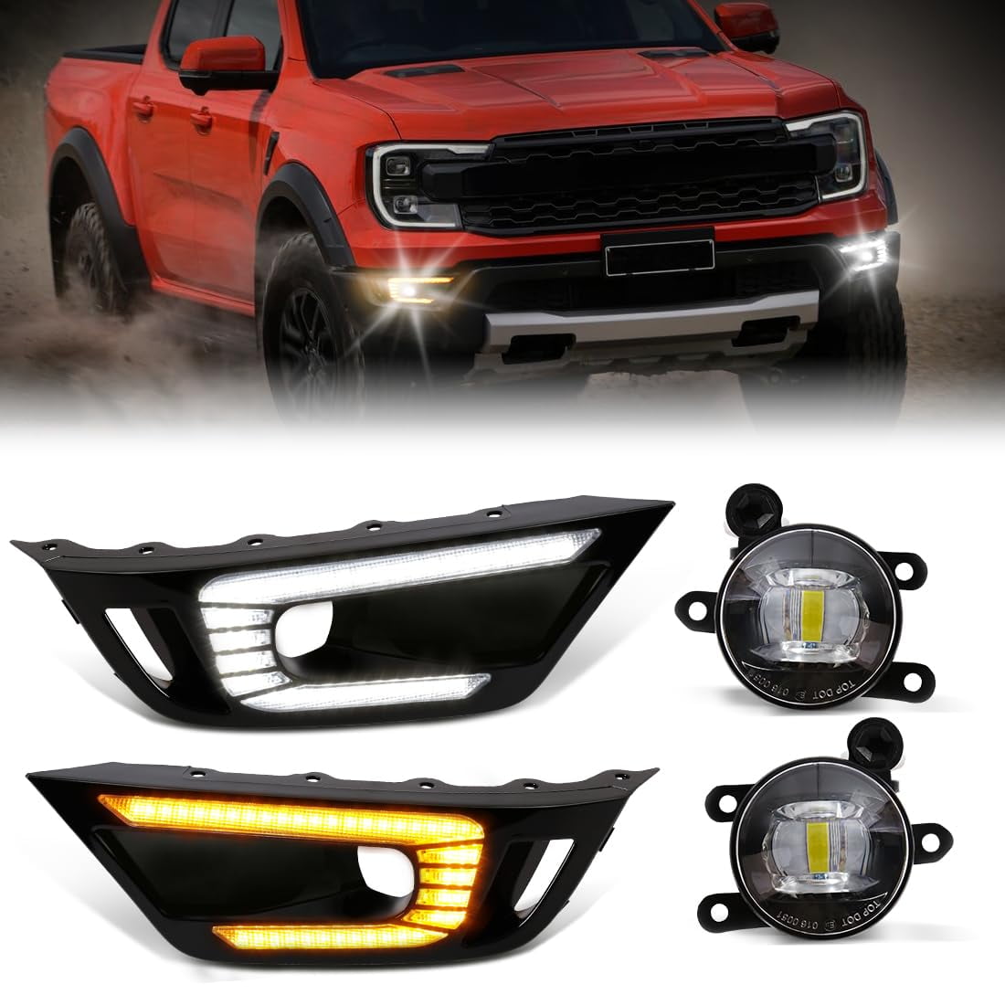 AFOGGEST Daytime Running Light IFF17 For Ford Ranger Raptor 2022 2023 ...