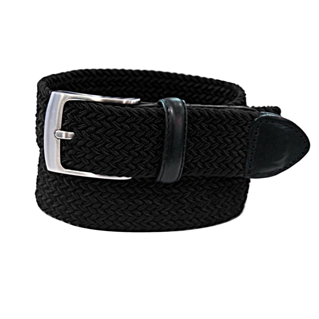 AFONiE Stretch Belt with Silver Finish Buckle - Walmart.com