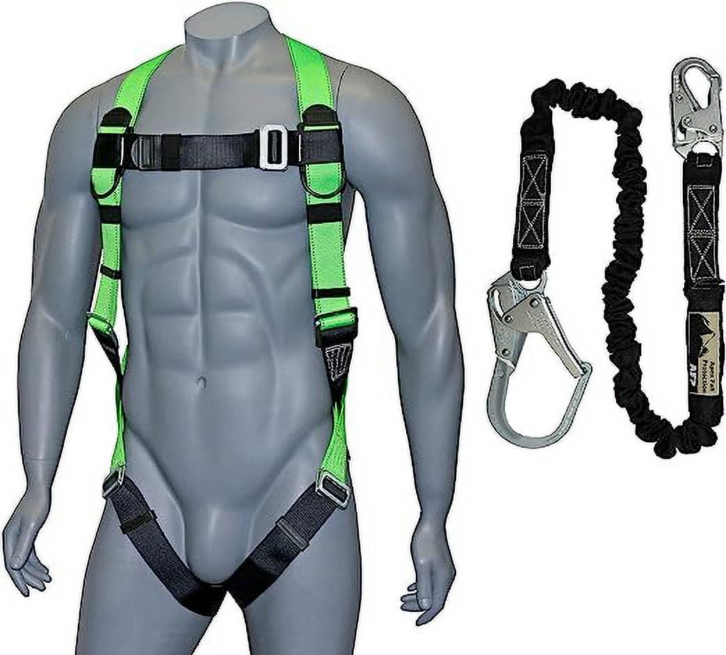 AFP Universal Full-Body Fall Protection Safety Harness with Dorsal D ...