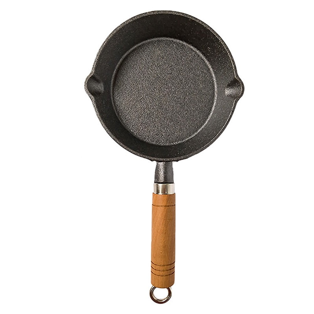 AFQH 10 Cm Cast Iron Mini Skillet Non-Stick Small Frying Pan Egg Pan ...