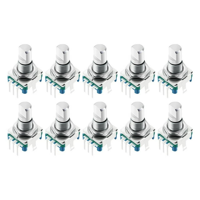 AFQH 10 EC11 Rotary Encoder Switches with Built in Push Button for Various Projects - Walmart.com