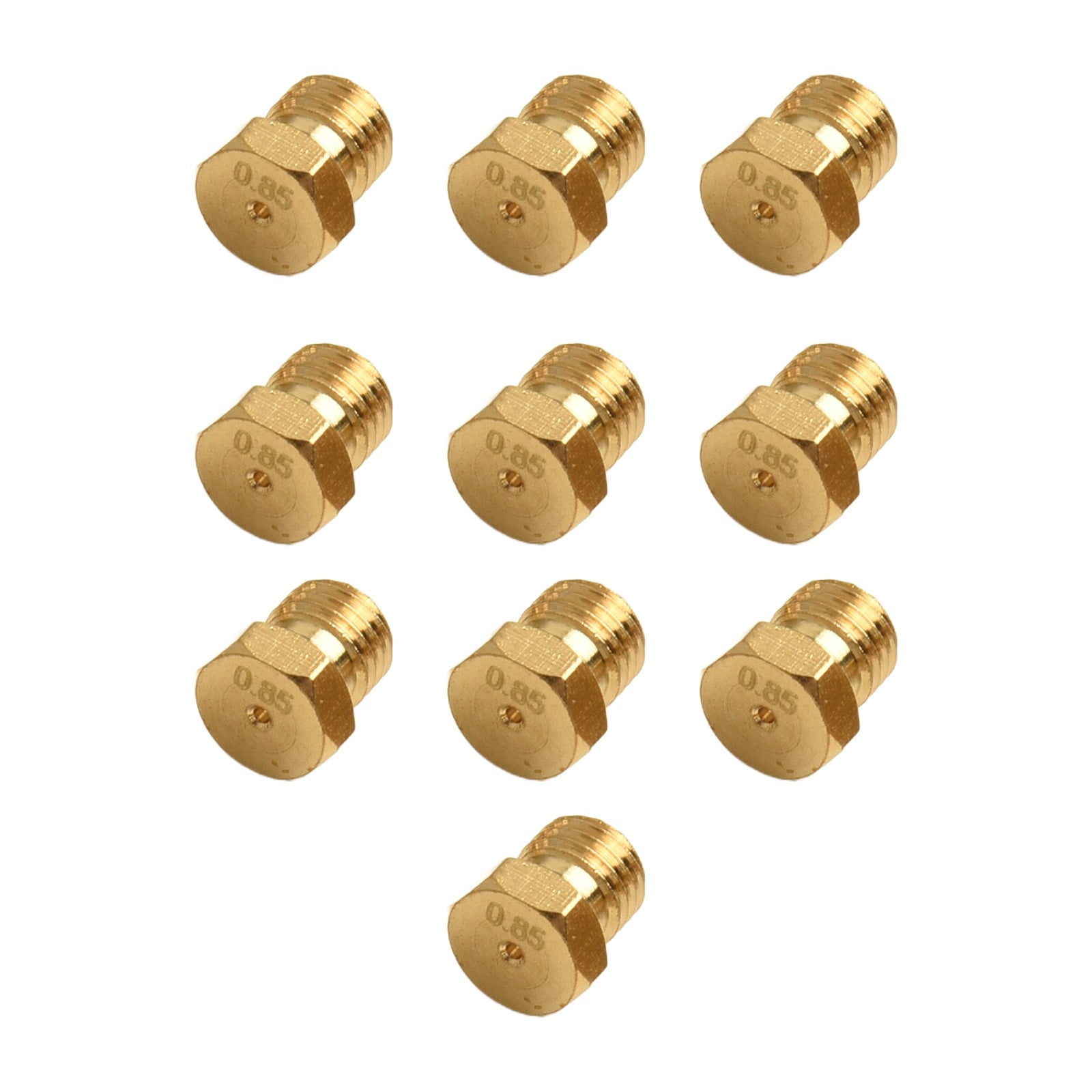 AFQH 10pcs Brass Burner Nozzle M6*0.75 Thermal Propane Injector ...