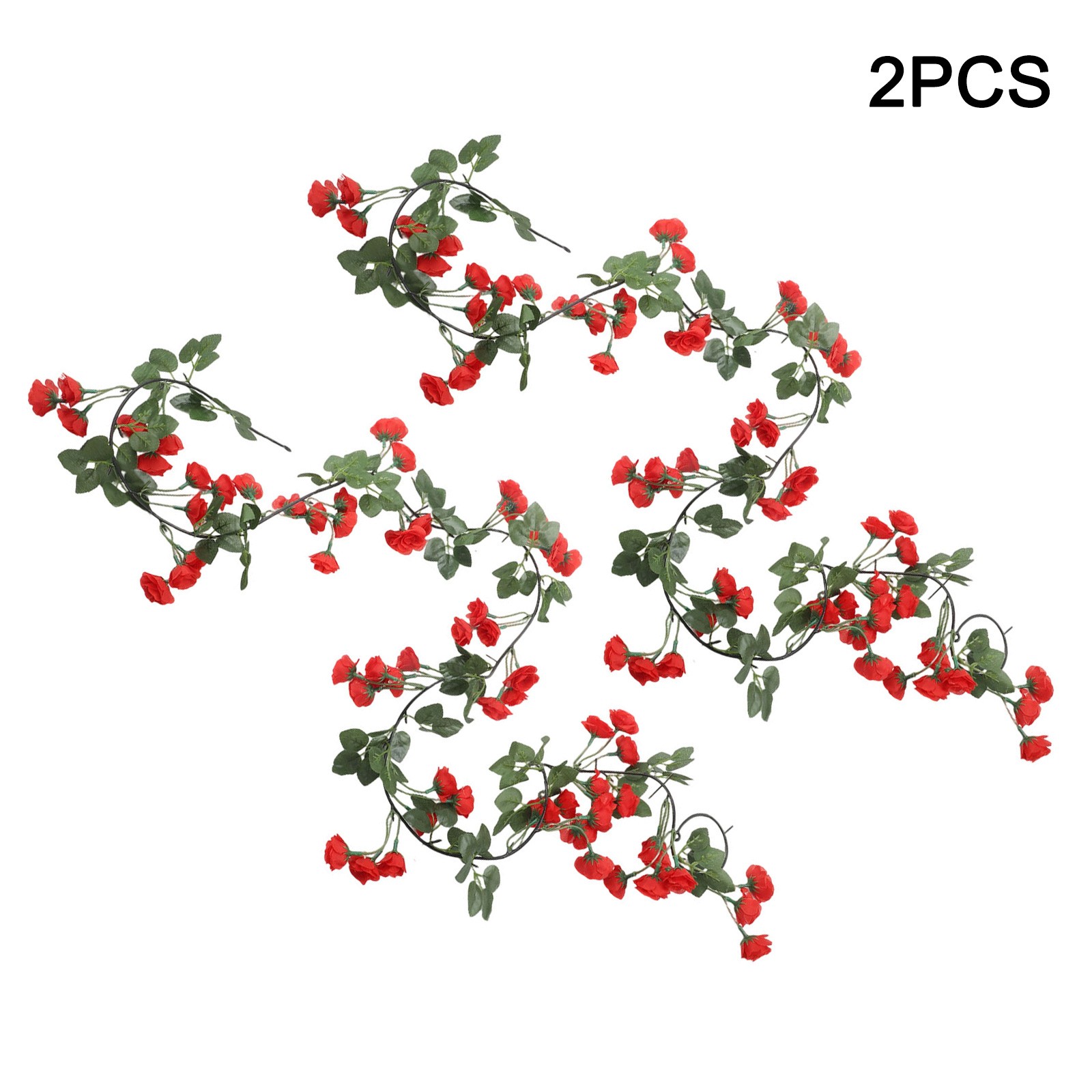 AFQH 2 Pieces Artificial Rose Vines Home Decoration Length 1.8m, 69 ...
