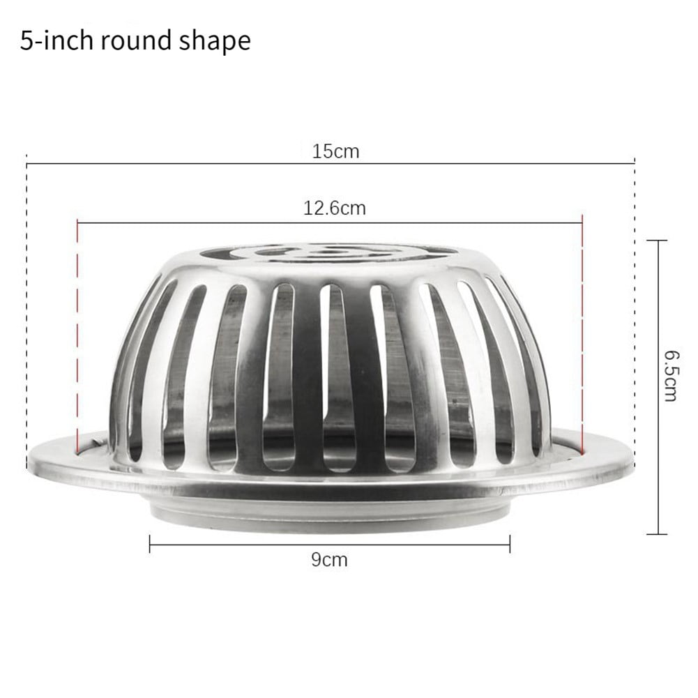 AFQH 3/4/5inch Stainless Steel Gutter Leaf Guard Downpipe Protection ...