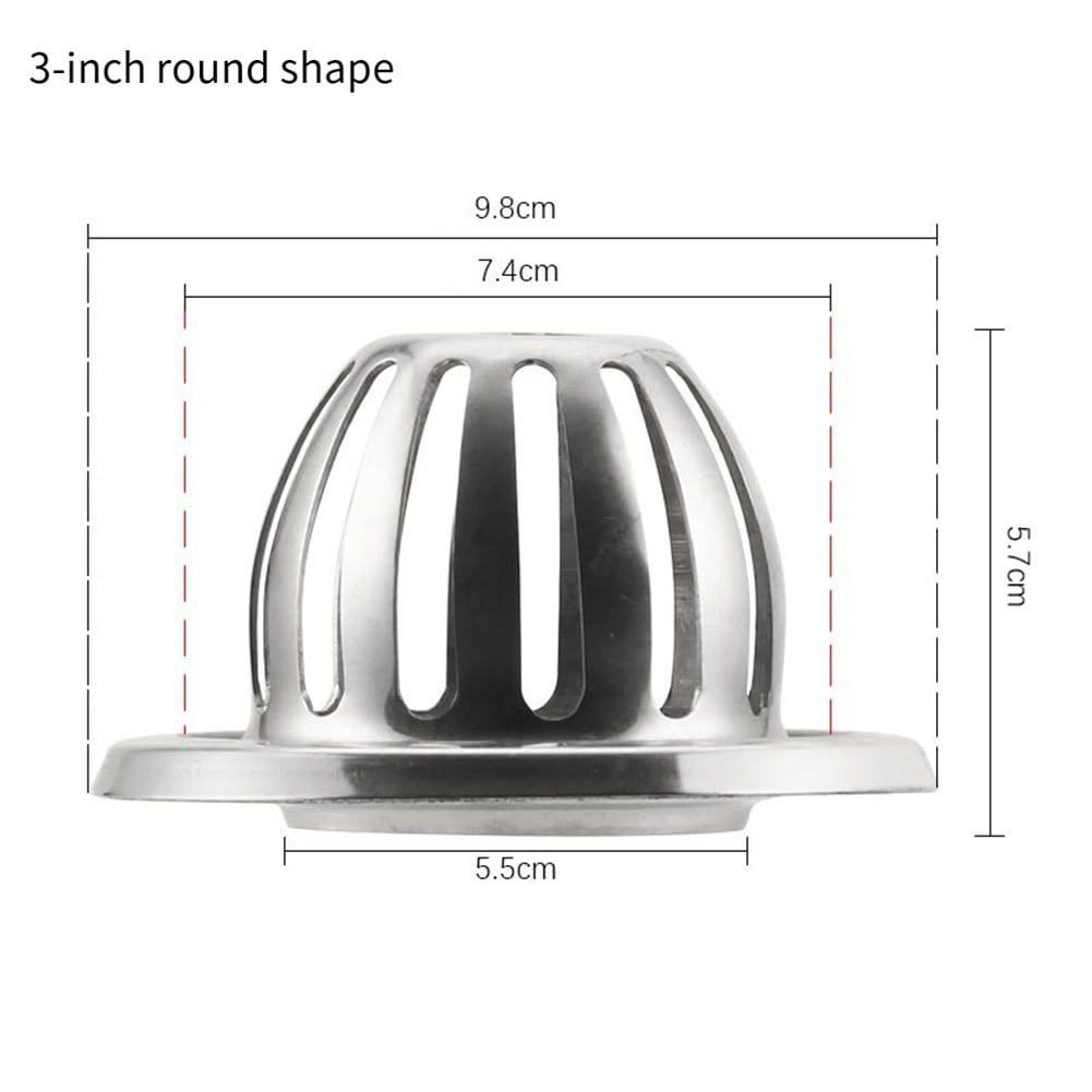 AFQH 3/4/5inch Stainless Steel Gutter Leaf Guard Downpipe Protection ...