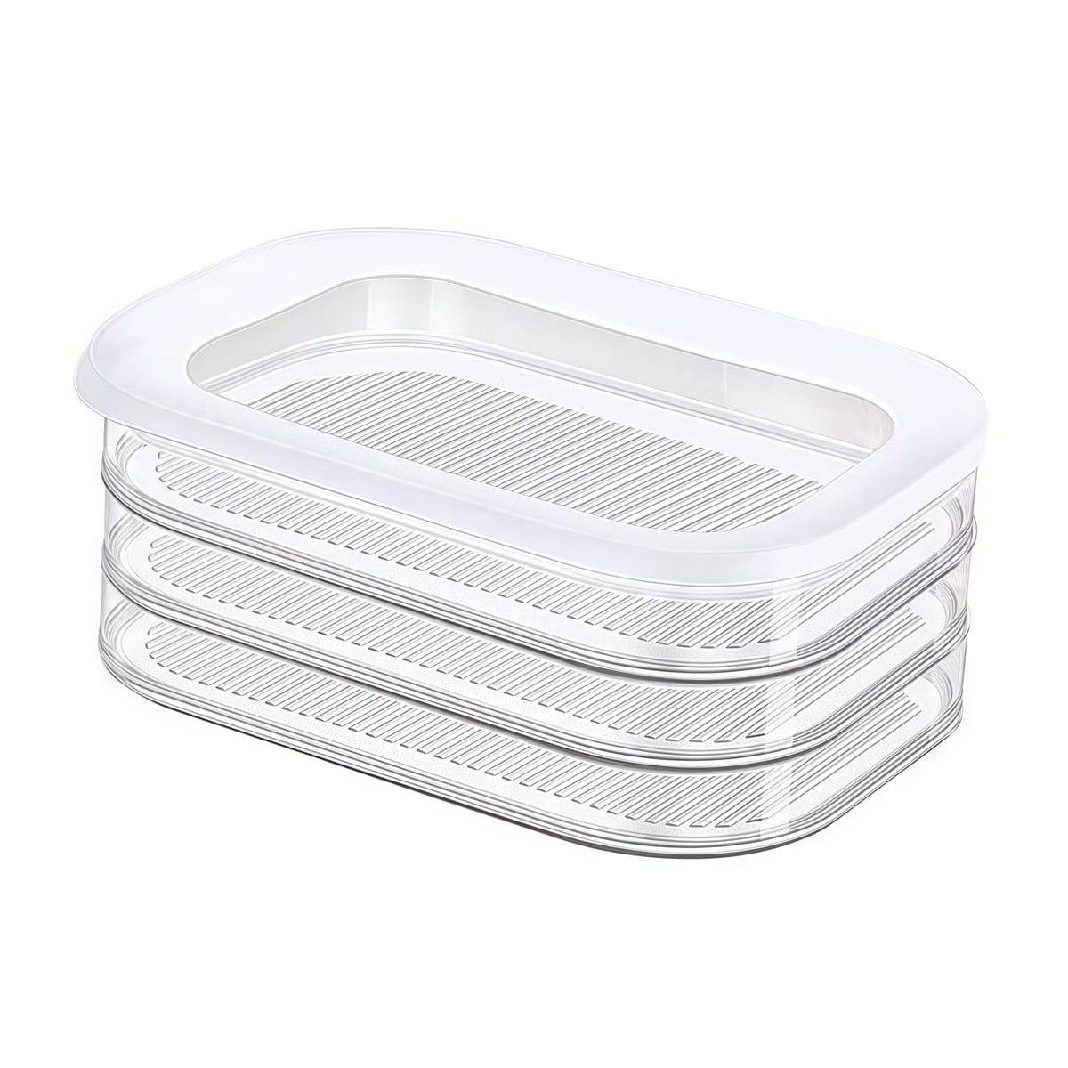 AFQH 3 Layer Meat Container Food Storage Box Stackable with Lid for ...
