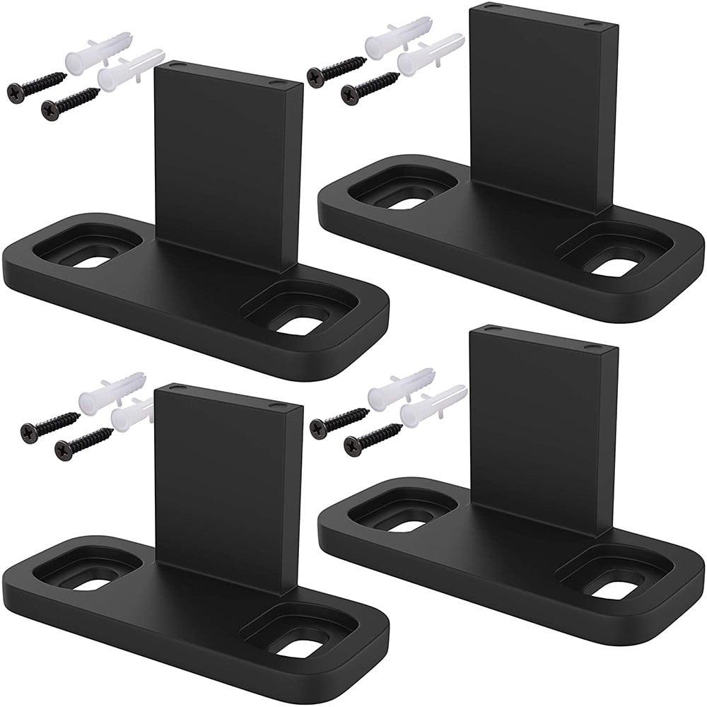 AFQH 4 Pcs Barn Sliding Door Guides Floor Guide Adjustable Stay Roller ...