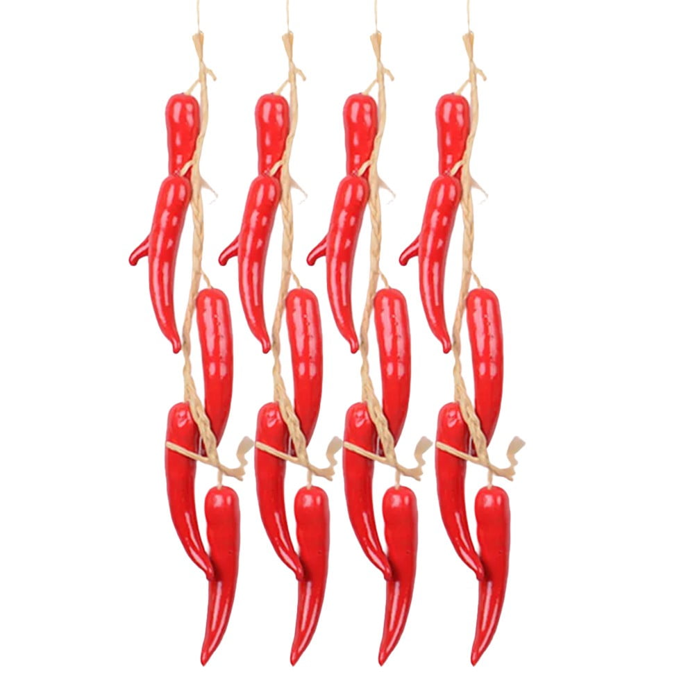 AFQH 4pcs simulated pepper hanging strings, for farmhouse decoration ...
